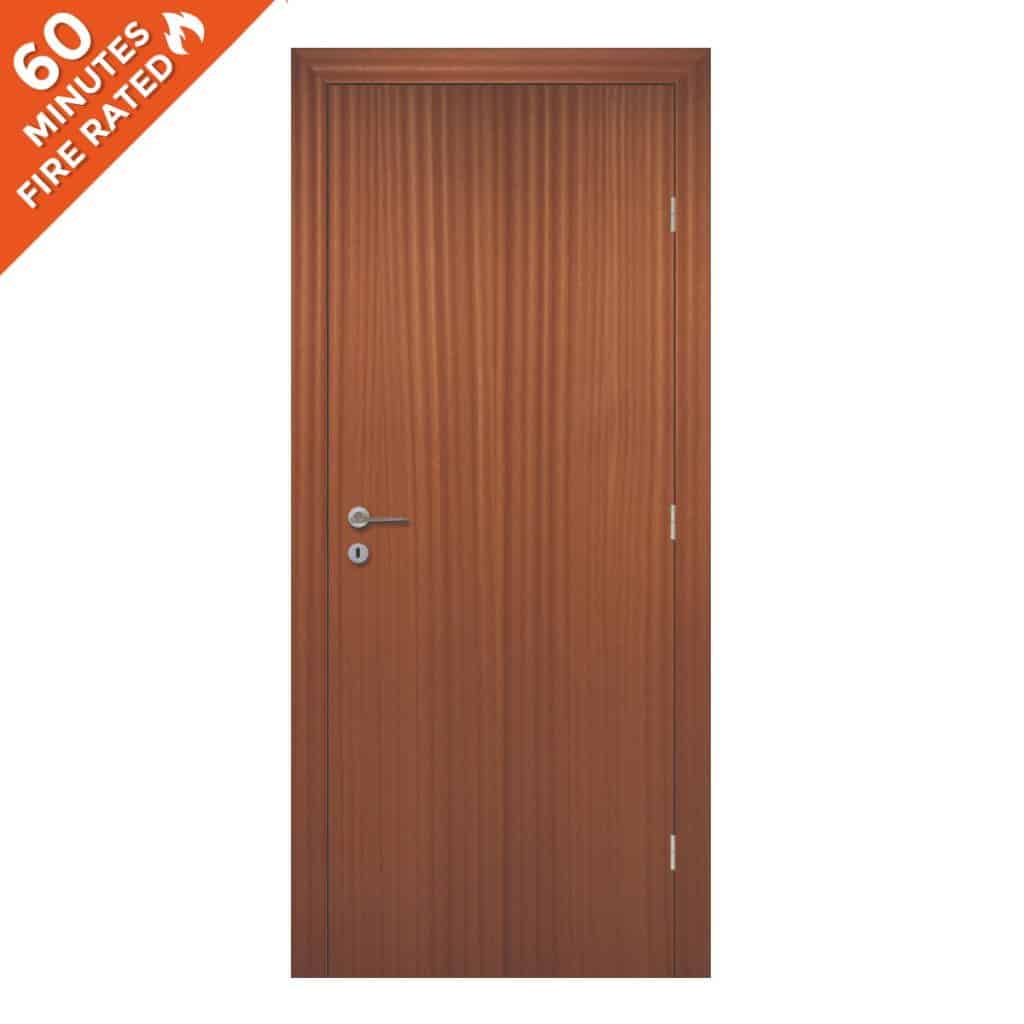 Sapele Single Door FD60 - Sentry Doors