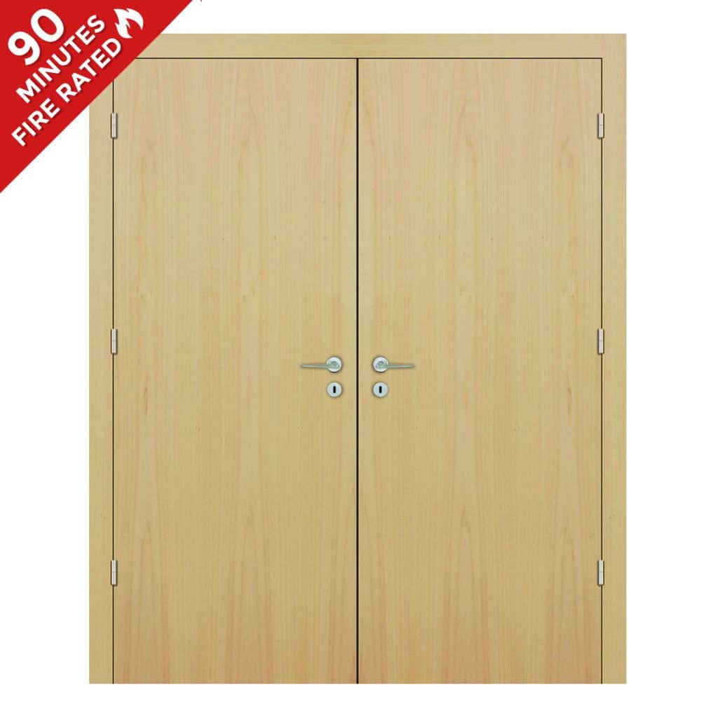 Maple Double Door FD90 - E & S W Knowles Doors